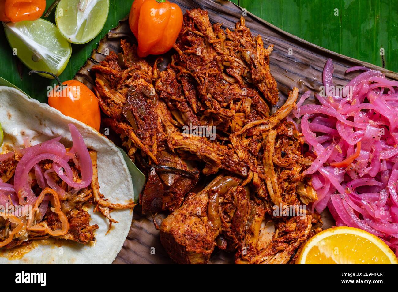 Cochinita Pibil, Mexican pit roasted pork dish Stock Photo - Alamy