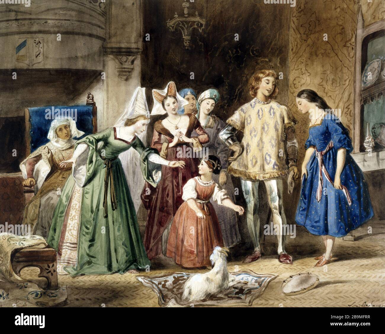 NOTRE-DAME DE PARIS - INTERIOR SCENE, ESMERALDA Louis Boulanger (1806 ...