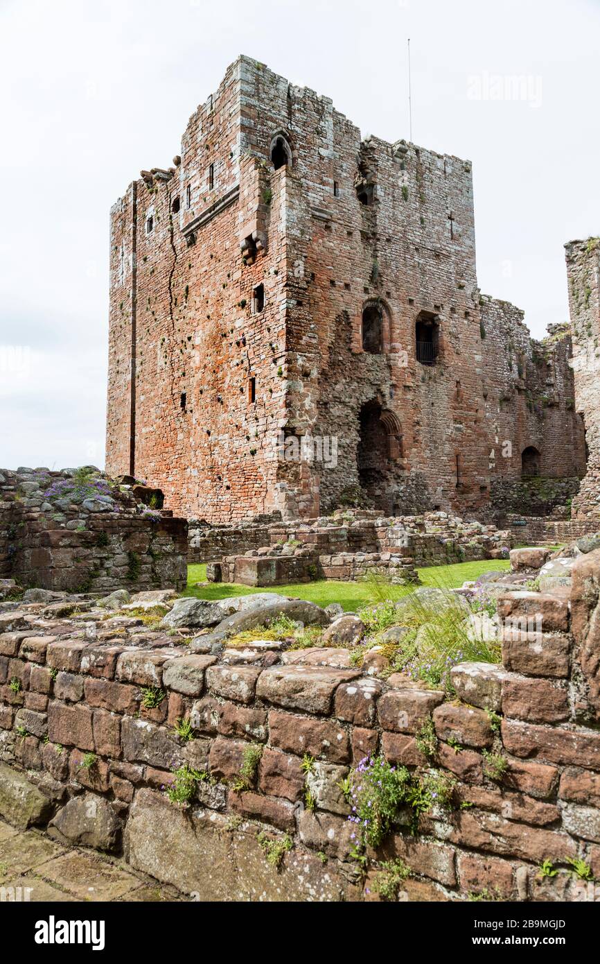 Brougham Castle ruin, Cumbria, England, UK Stock Photo - Alamy