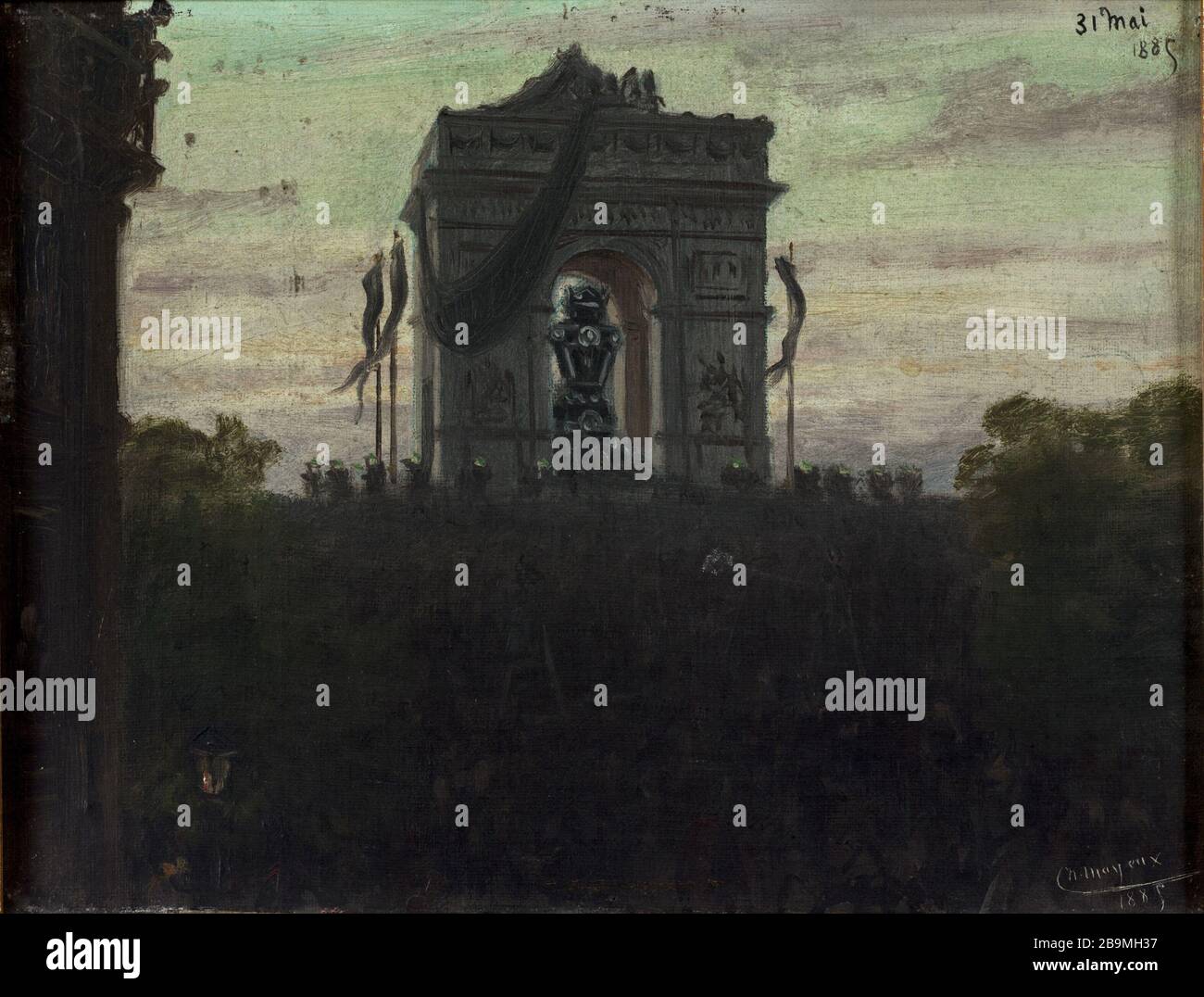 Funeral of Victor Hugo H. Mayeux. "Funérailles de Victor Hugo". Huile ...