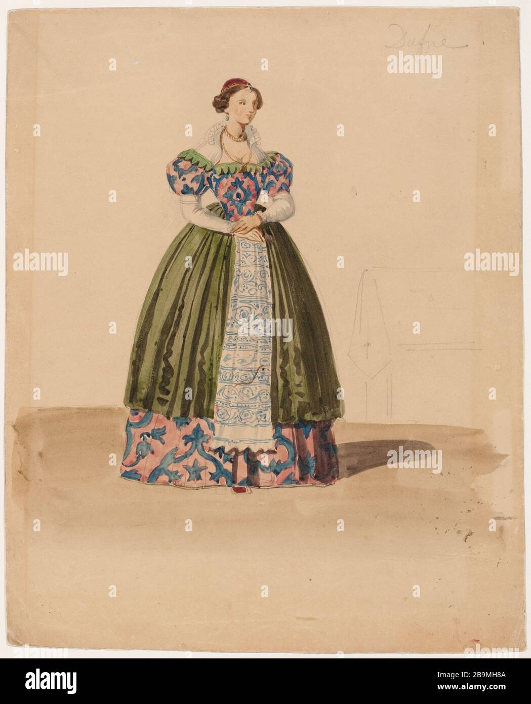 DAFNE, MODEL SUIT FOR ANGELO, TYRANT OF PADUA FOR COMEDY IN FRENCH-1835 ...