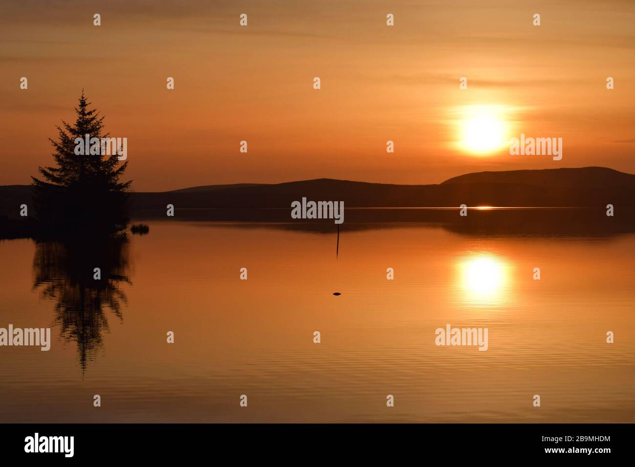 Scottish sunset over Perthshire Stock Photo - Alamy