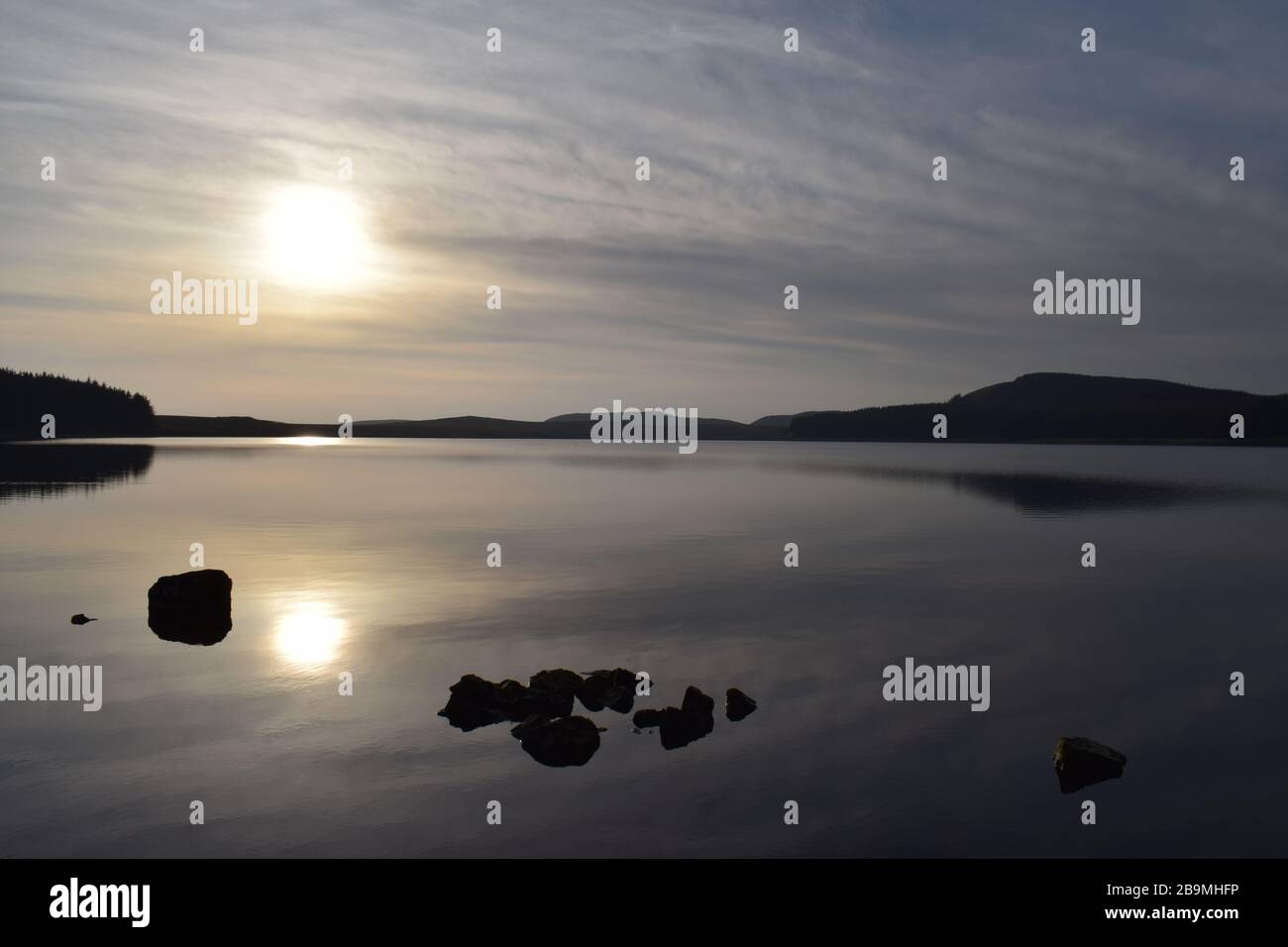 Scottish sunset over Perthshire Stock Photo - Alamy