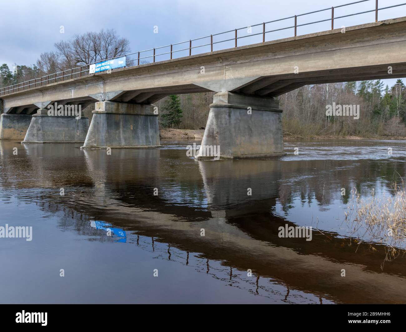 Concrete bridge, built in 1909. Reinforced concrete bridge across the ...
