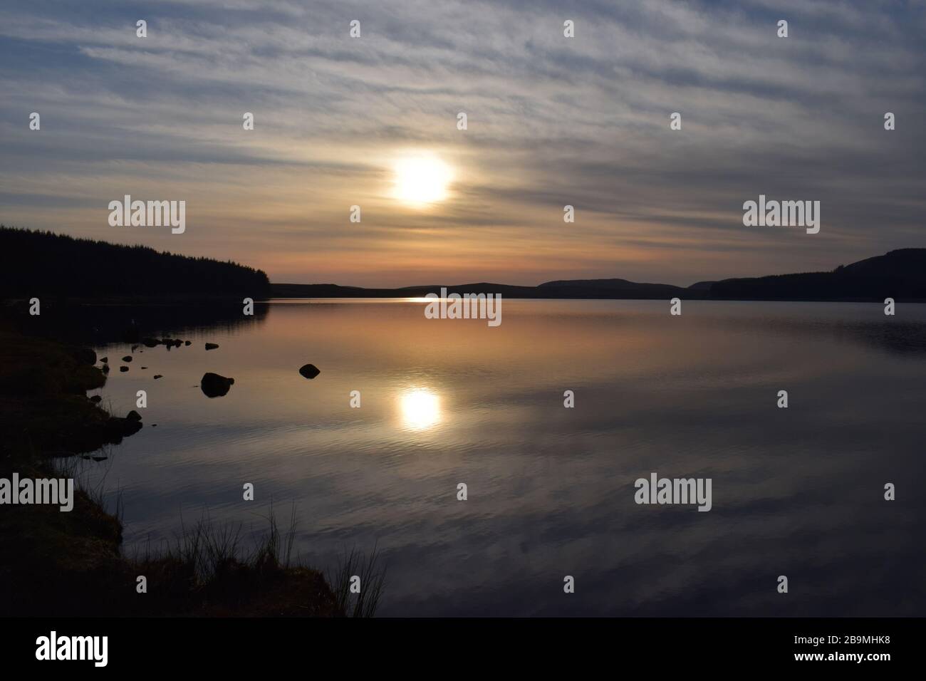 Scottish sunset over Perthshire Stock Photo - Alamy
