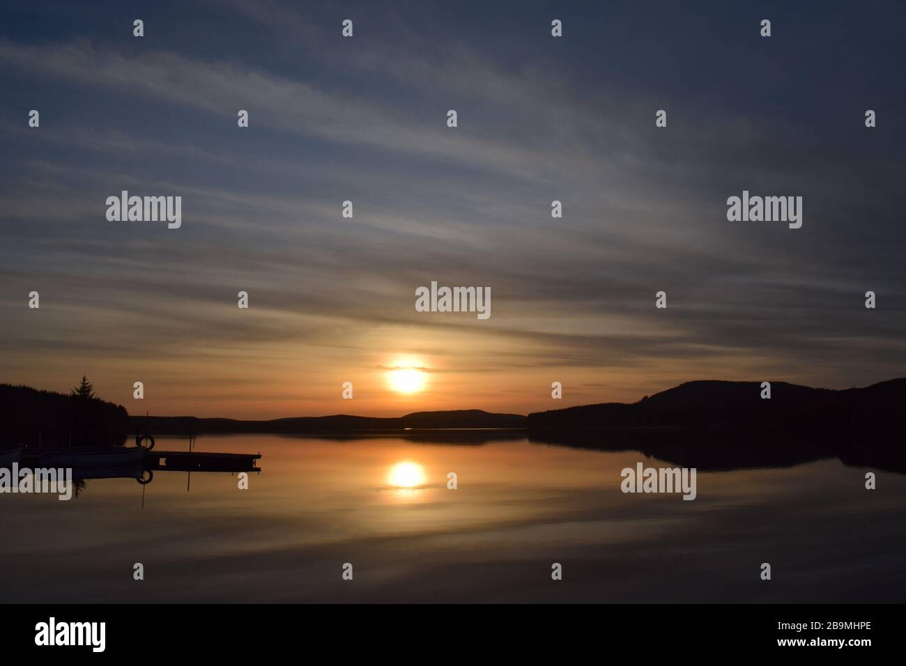 Scottish sunset over Perthshire Stock Photo - Alamy