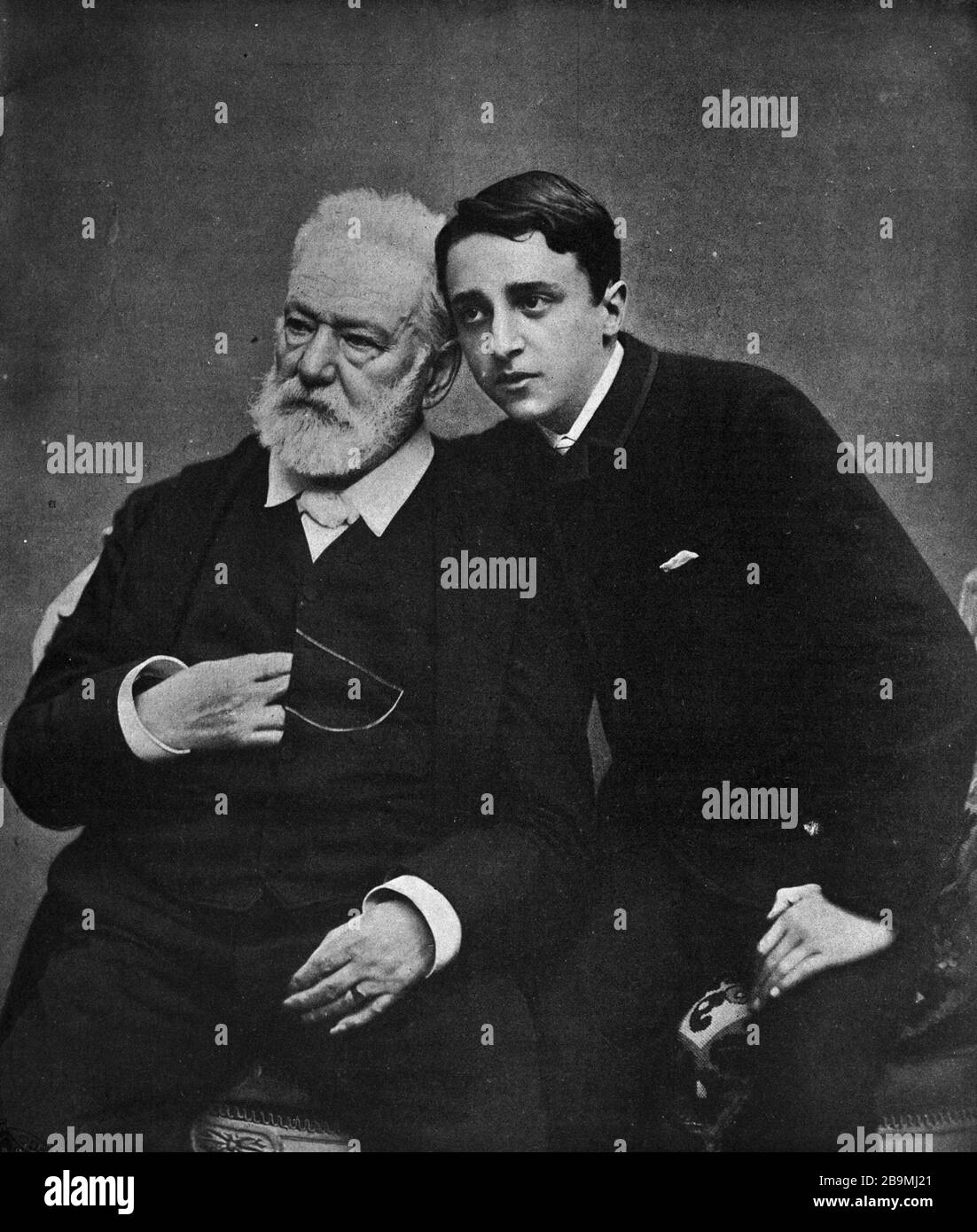 VICTOR HUGO AND LITTLE SON GEORGE HUGO Autin, Capelle. Victor Hugo et ...