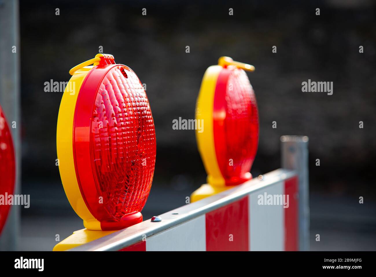 Construction site orange safety barriers hi-res stock photography and ...