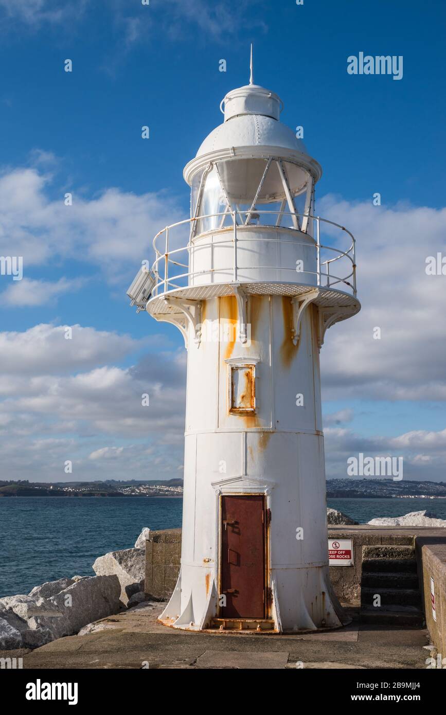 Brixham breakwater with lighthouse hi-res stock photography and images ...