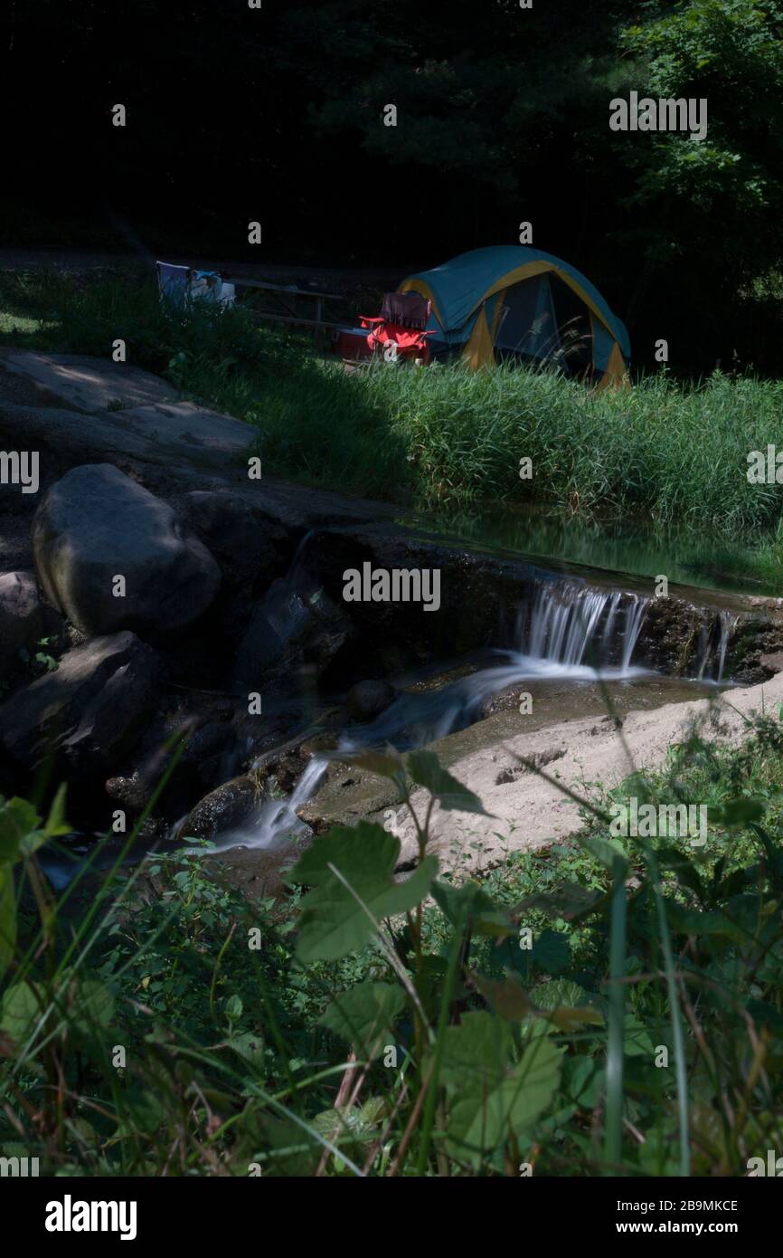 Small Campground Stream Stock Photo - Alamy