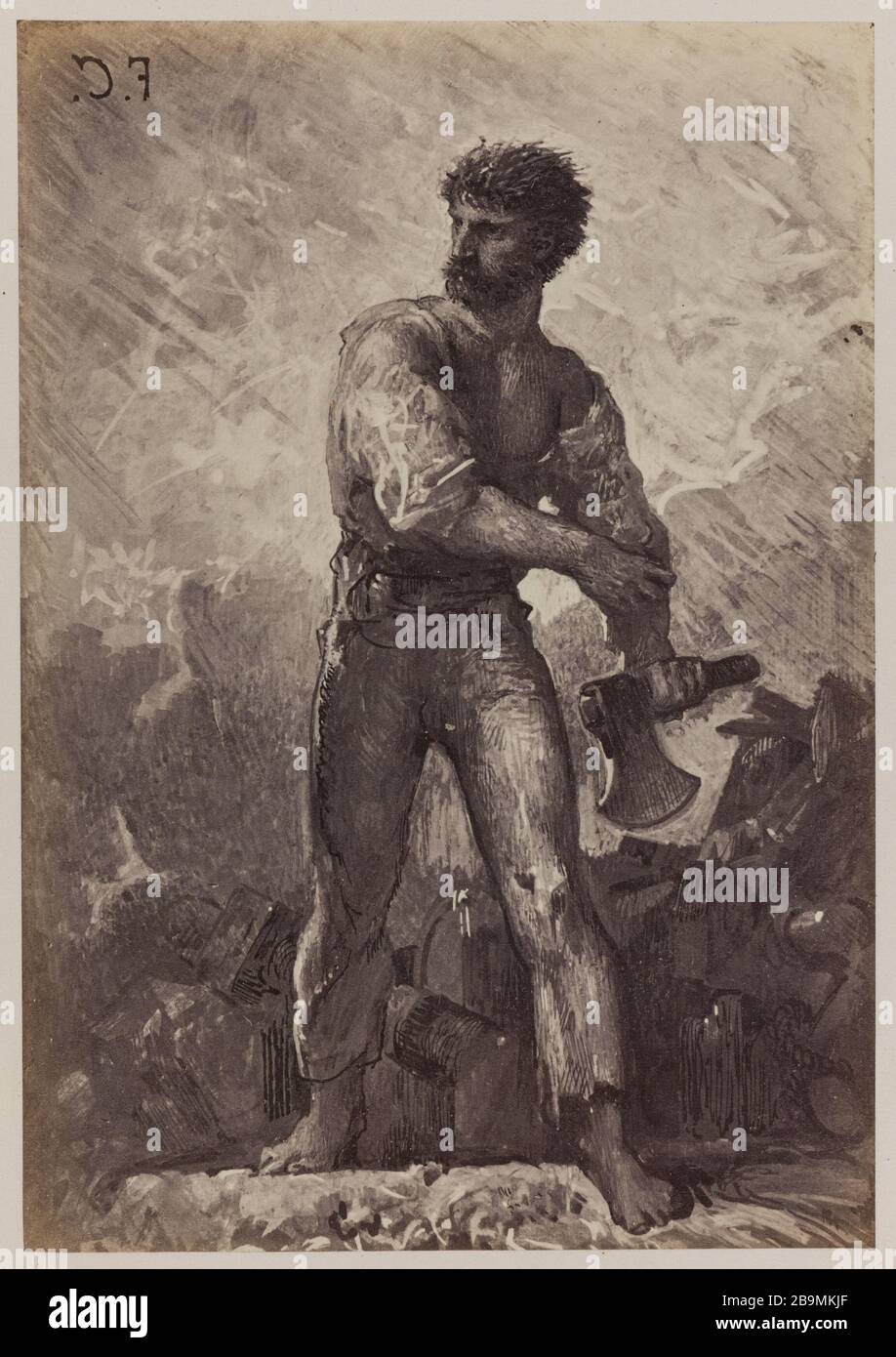 Gilliatt went to his arsenal and took his ax François Nicolas Chifflart ...