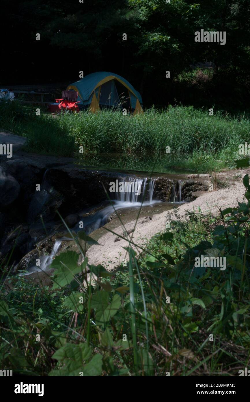 Small Campground Stream Stock Photo - Alamy