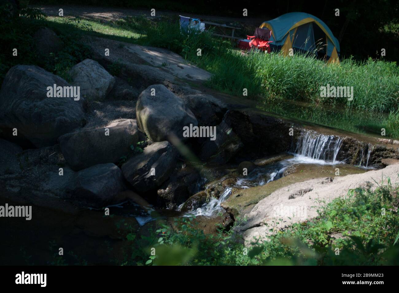 Small Campground Stream Stock Photo - Alamy