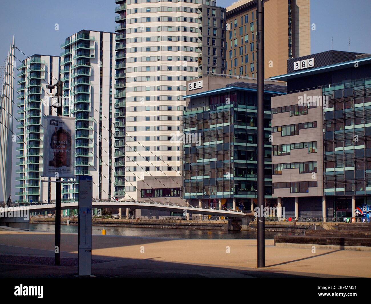 Empty streets Manchester after covid 19 coronavirus lockdown Stock ...