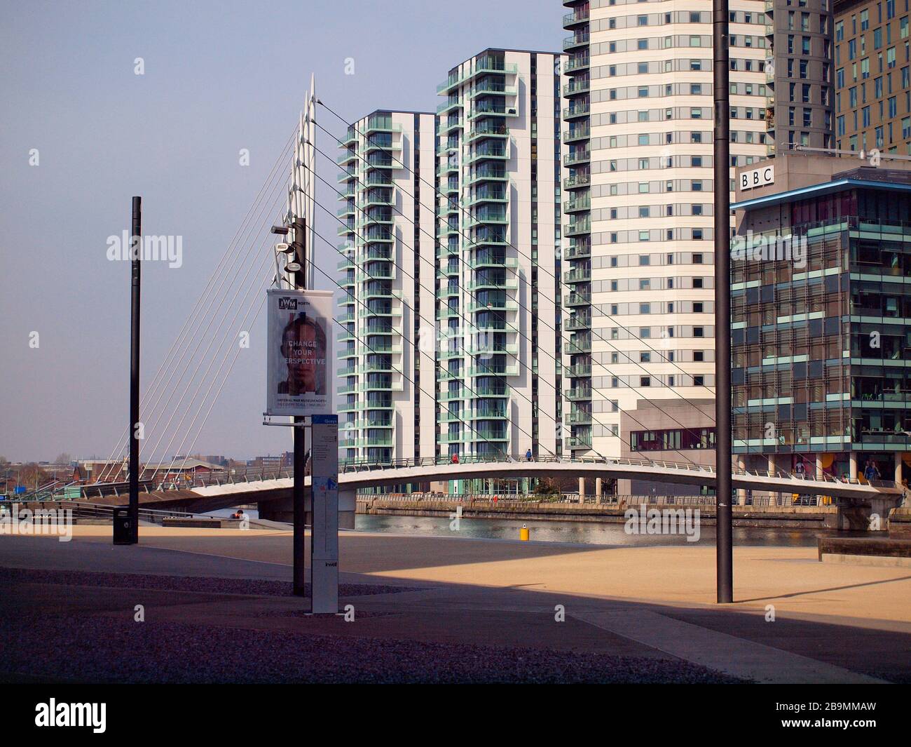 Empty streets Manchester after covid 19 coronavirus lockdown Stock ...