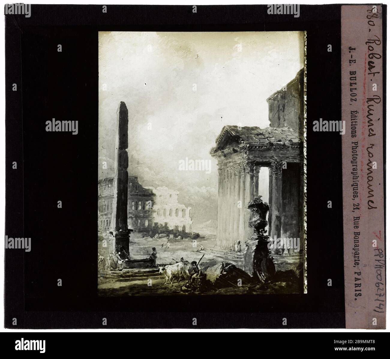 Black white landscape ruins Cut Out Stock Images & Pictures - Alamy