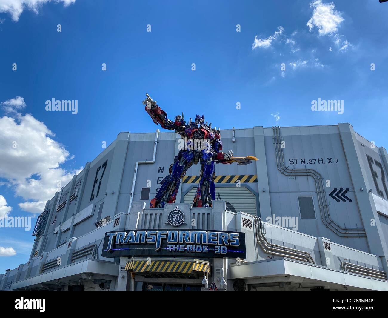 Orlando,FL/USA-3/15/20: The entrance to the Transformers ride at ...