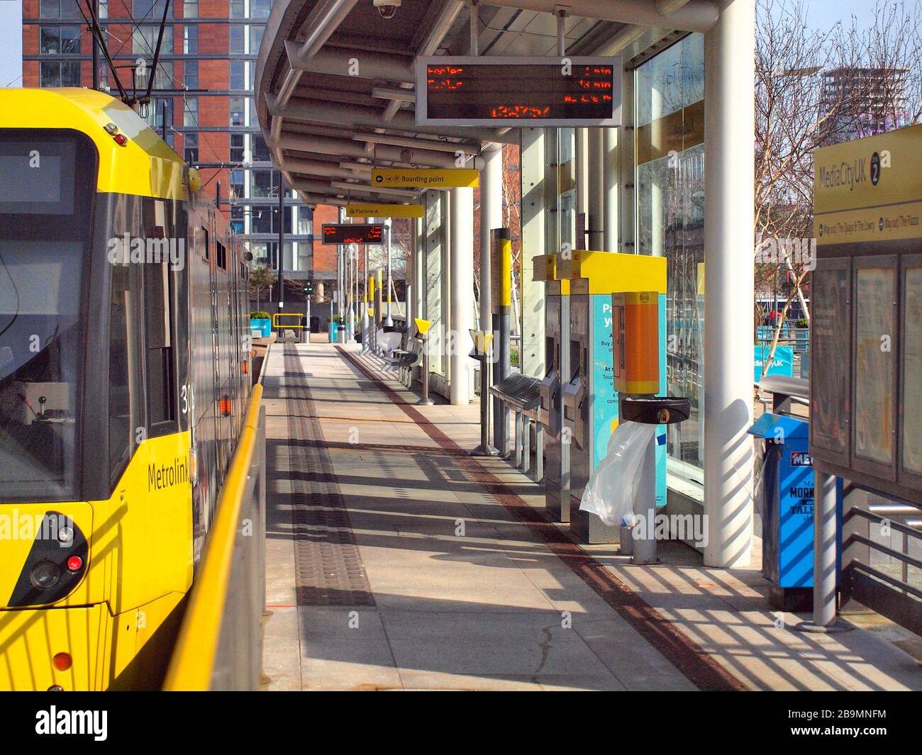 Empty metrolink trams hi-res stock photography and images - Alamy