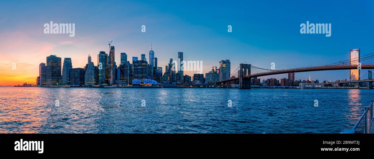 Beautiful sunset view lower manhattan hi-res stock photography and ...
