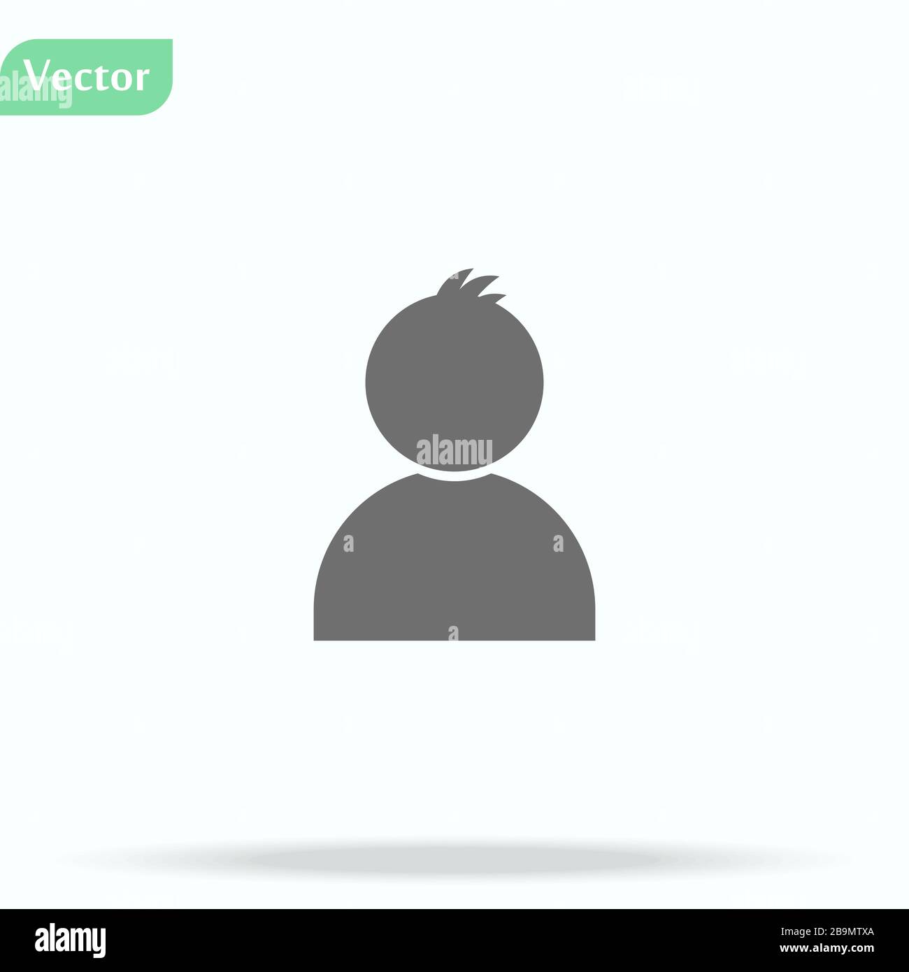 Avatar icon. Vector illustration style is flat iconic symbol, black ...