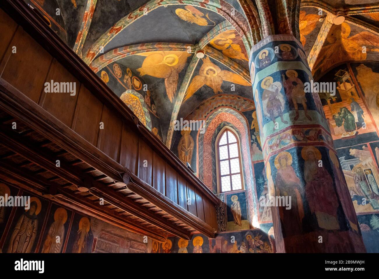 Lublin, Lubelskie / Poland - 2019/08/18: Medieval frescoes and ...