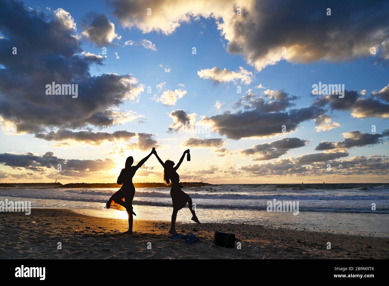 Fun on the beach Stock Photo - Alamy
