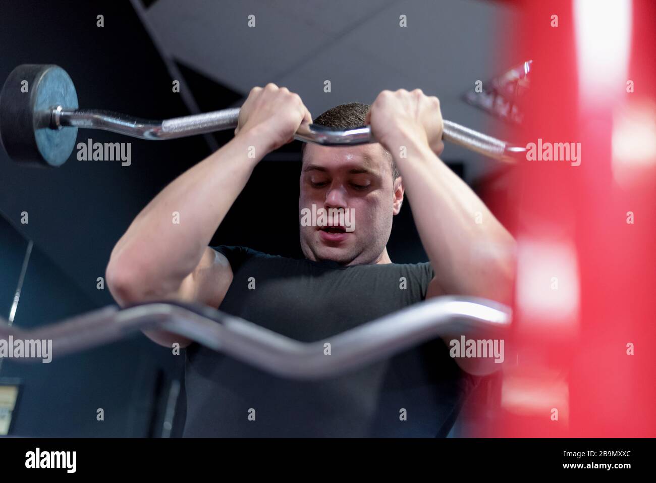 Hard Core Bodybuilding. Muscular athletic bodybuilder fitness model ...