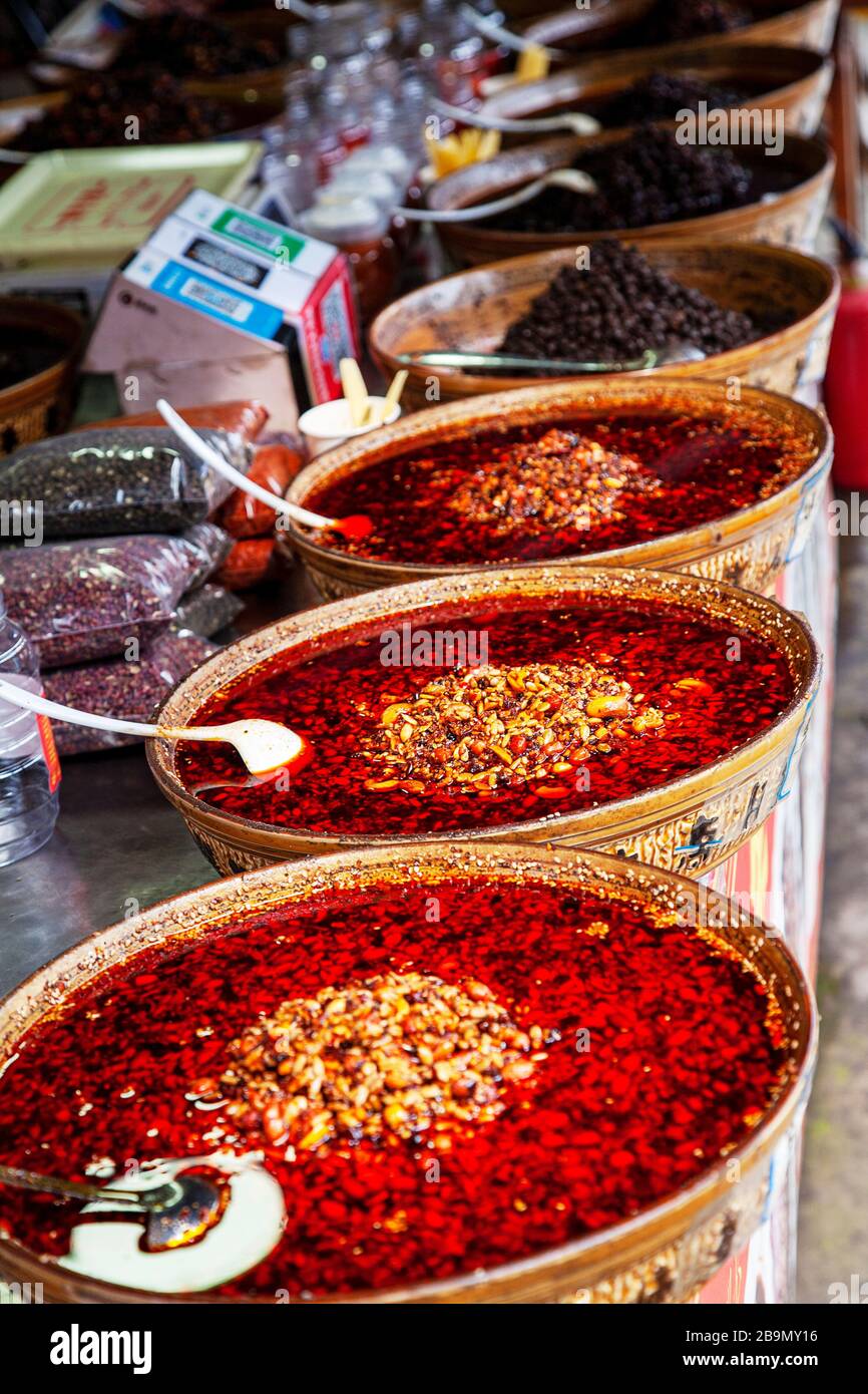 Chengdu street food market hi-res stock photography and images - Alamy