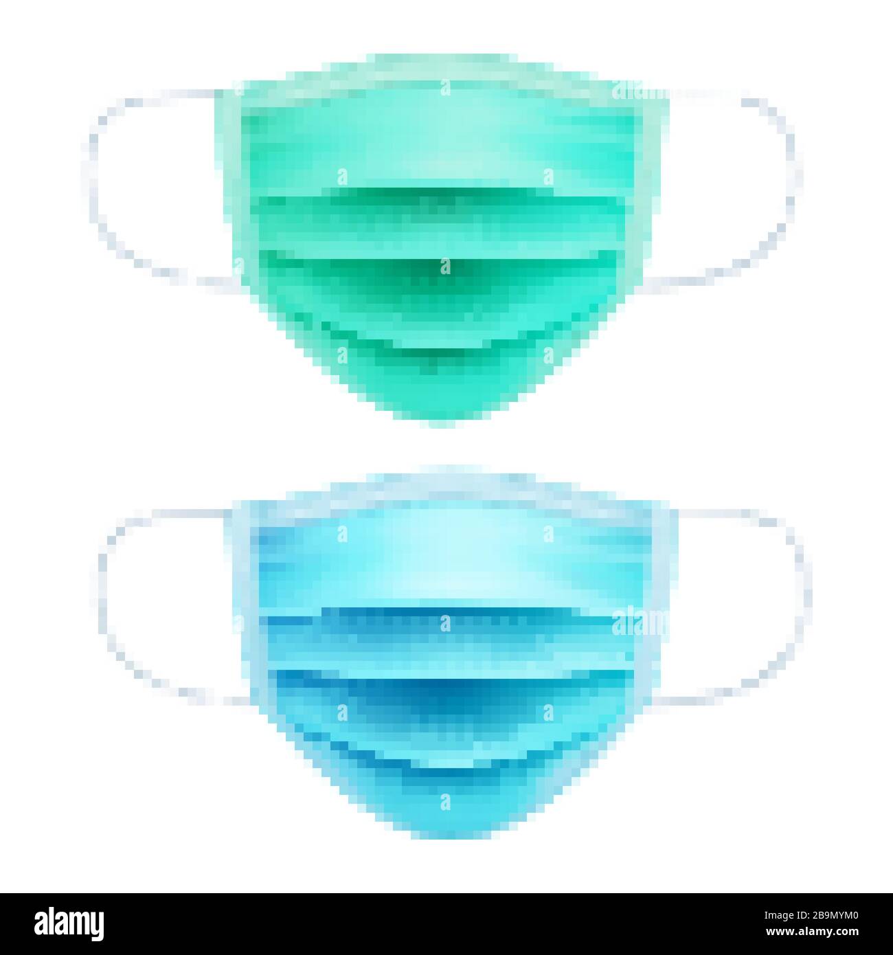 Realistic medical respiratory mask. Face-guard, protective mask against ...