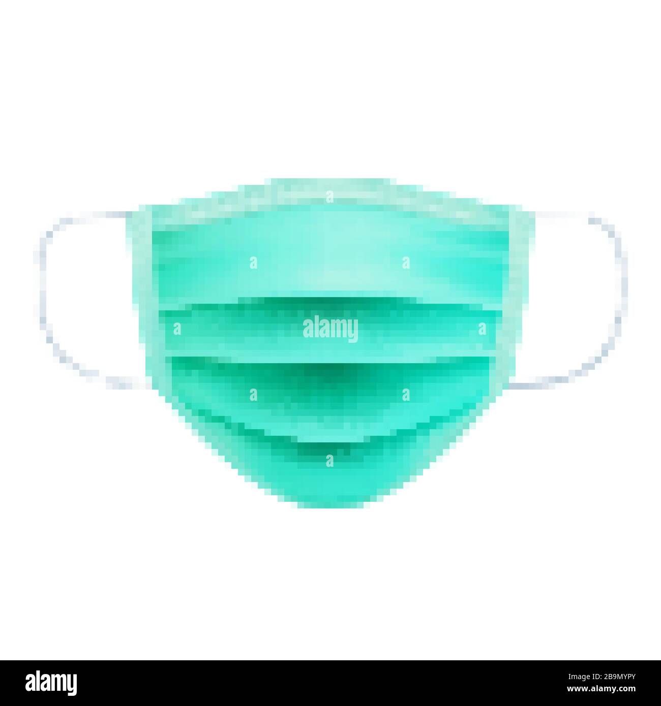 Realistic medical respiratory mask. Face-guard, protective mask against ...