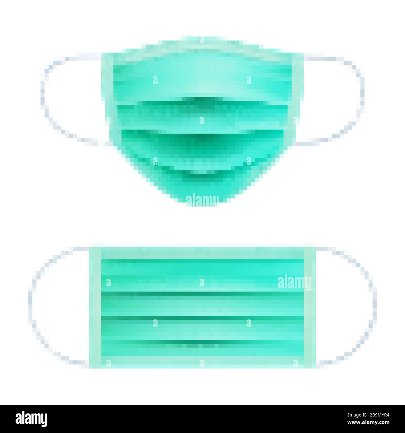 Realistic medical respiratory mask. Face-guard, protective mask against ...