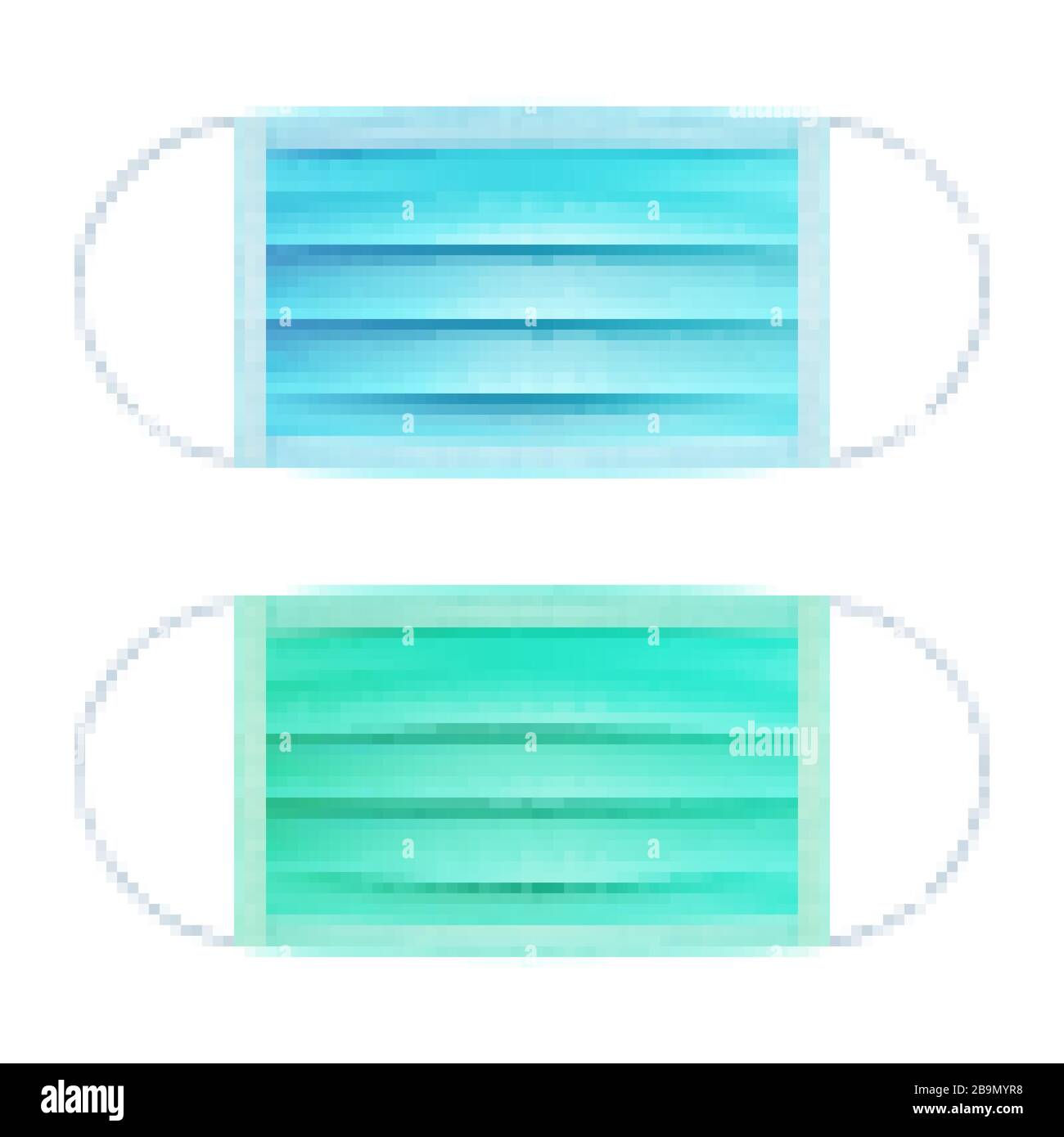 Realistic medical respiratory mask. Face-guard, protective mask against ...