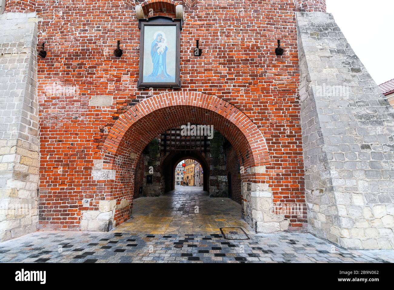 Cracow Gate in Lublin, Poland. Gate Krakowska Stock Photo - Alamy