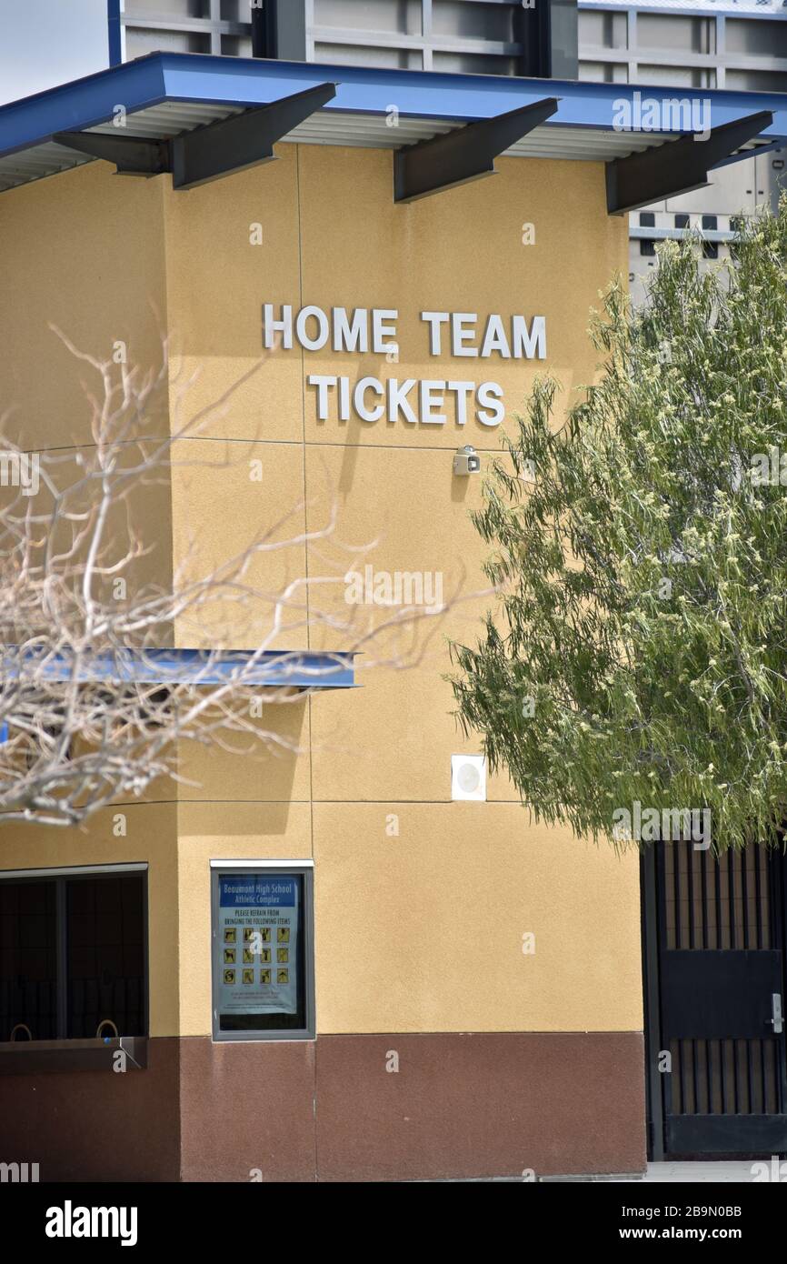 Ticket Booth at Football Stadium Stock Photo - Alamy