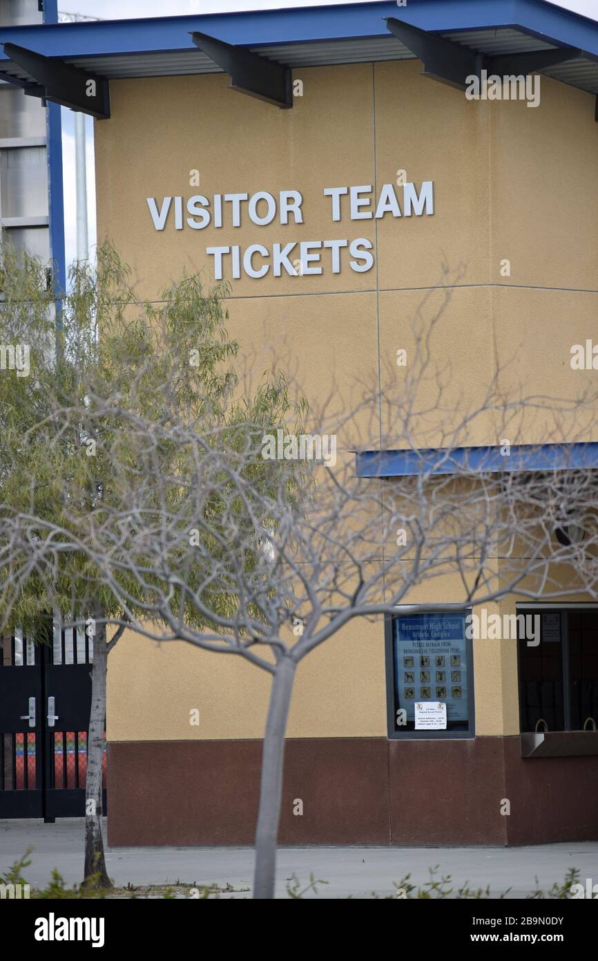 Ticket Booth at Football Stadium Stock Photo - Alamy