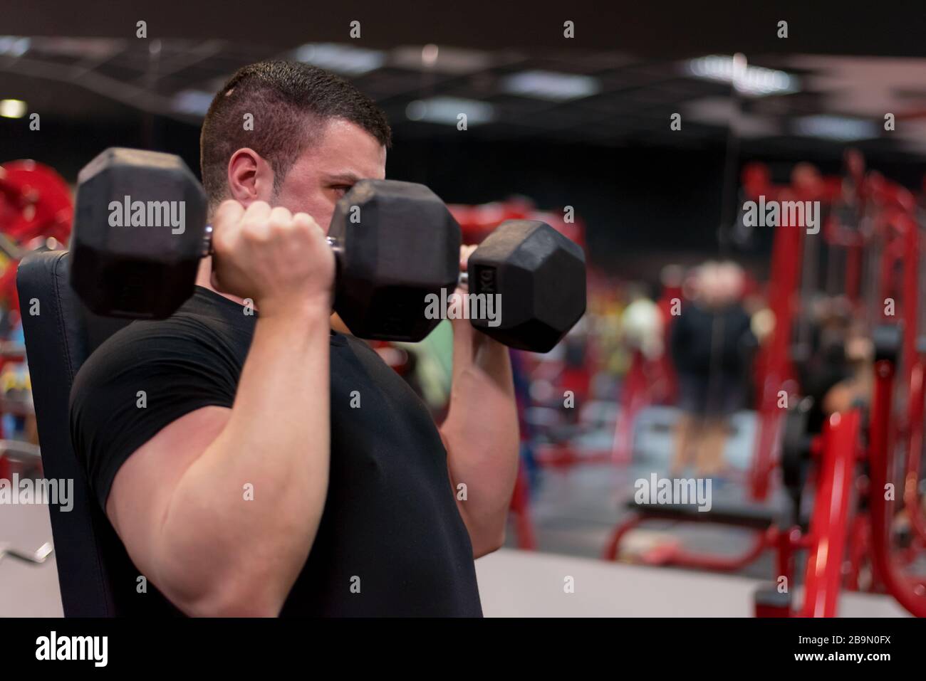 Hard Core Bodybuilding. Muscular athletic bodybuilder fitness model ...