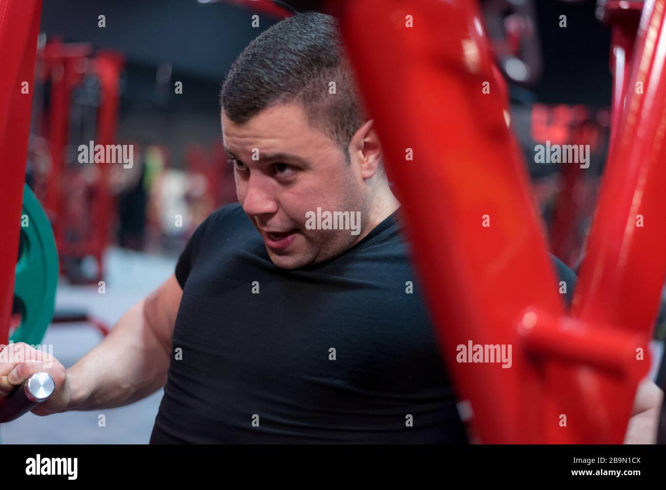 Hard Core Bodybuilding. Muscular athletic bodybuilder fitness model ...