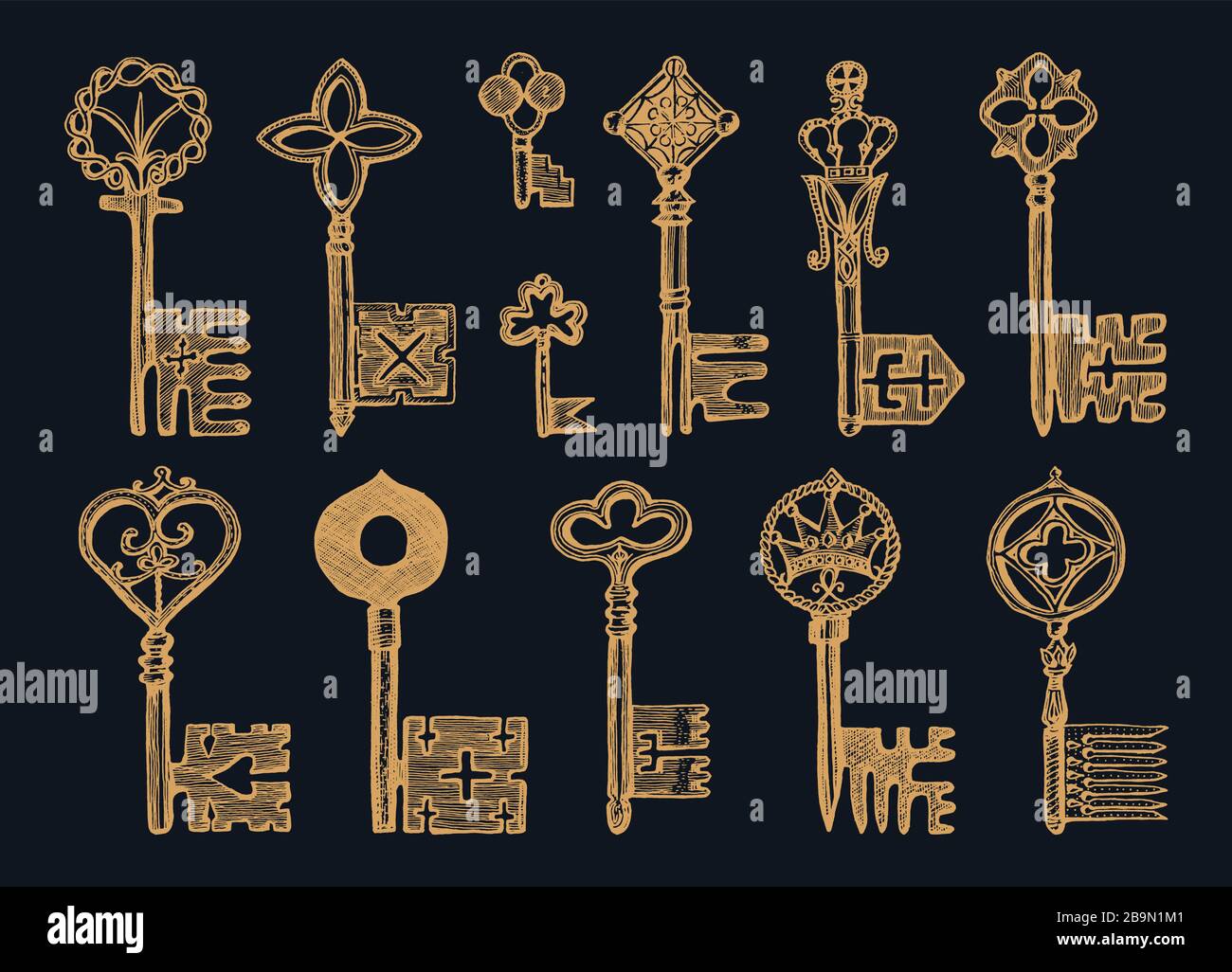 Gothic locks Stock Vector Images - Alamy