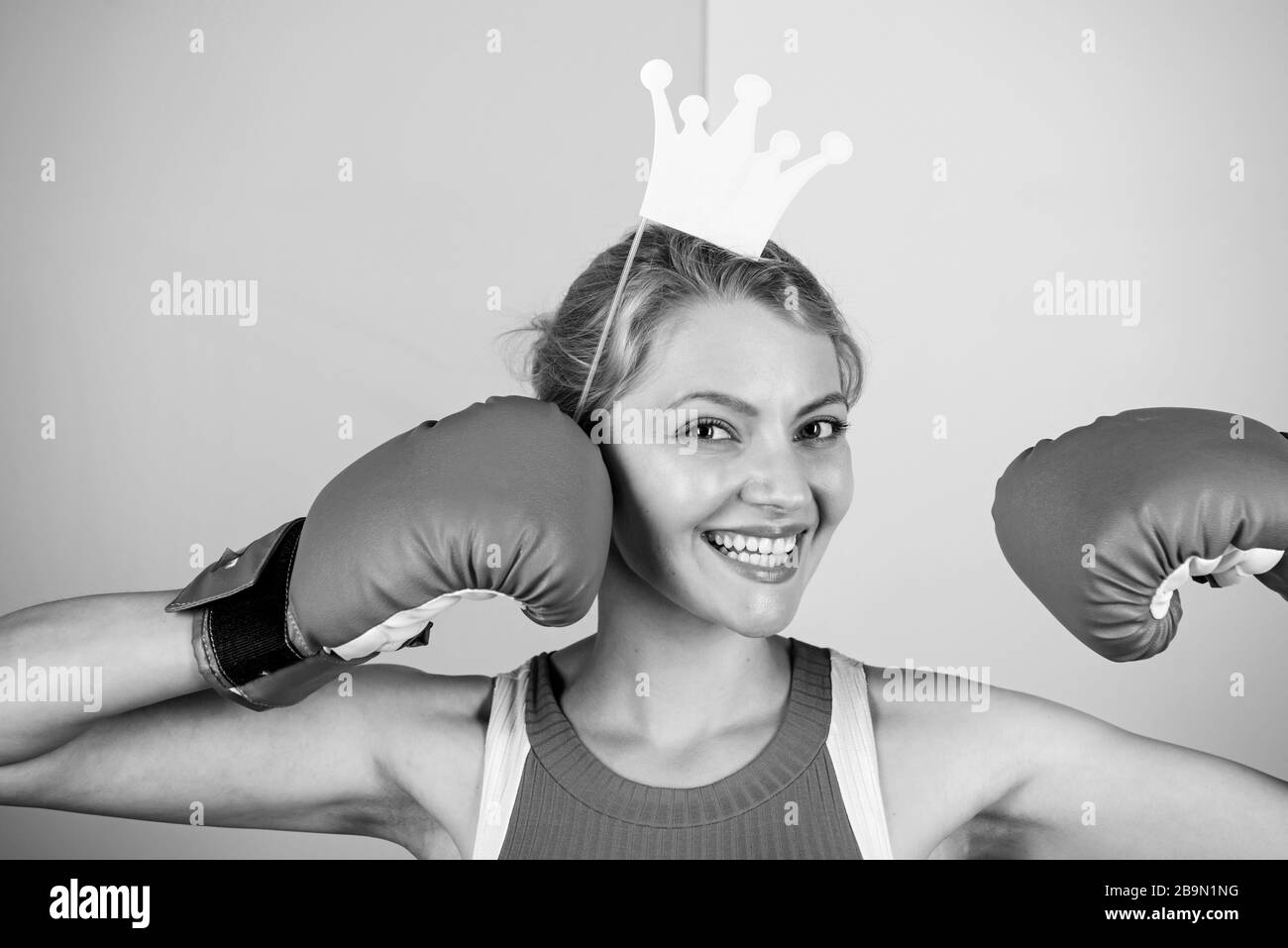 be the best. lady winner. Queen of boxing ring. Sportswoman with ...
