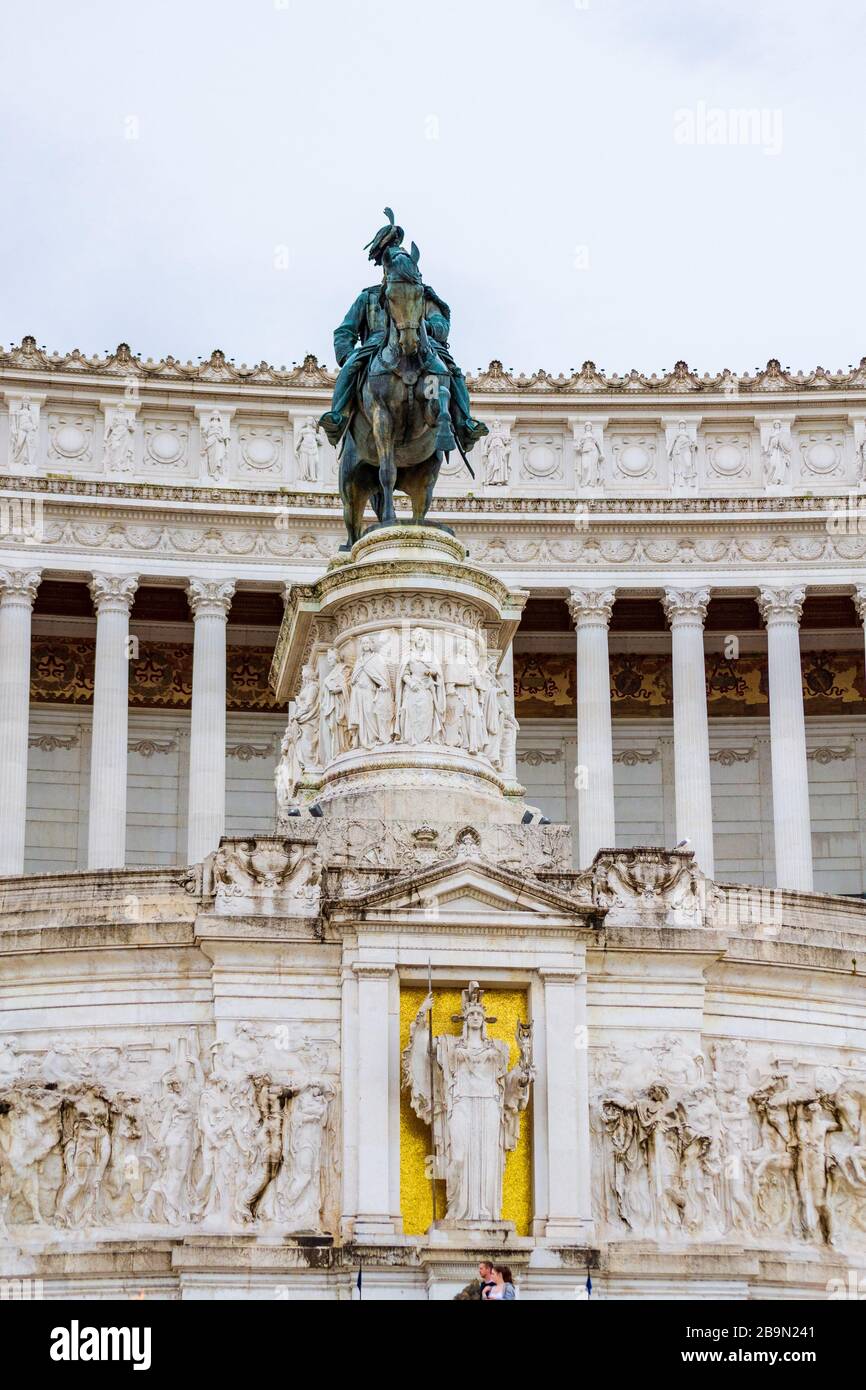 Equestrian statue of Vittorio Emanuele II of Savoia, first king of ...