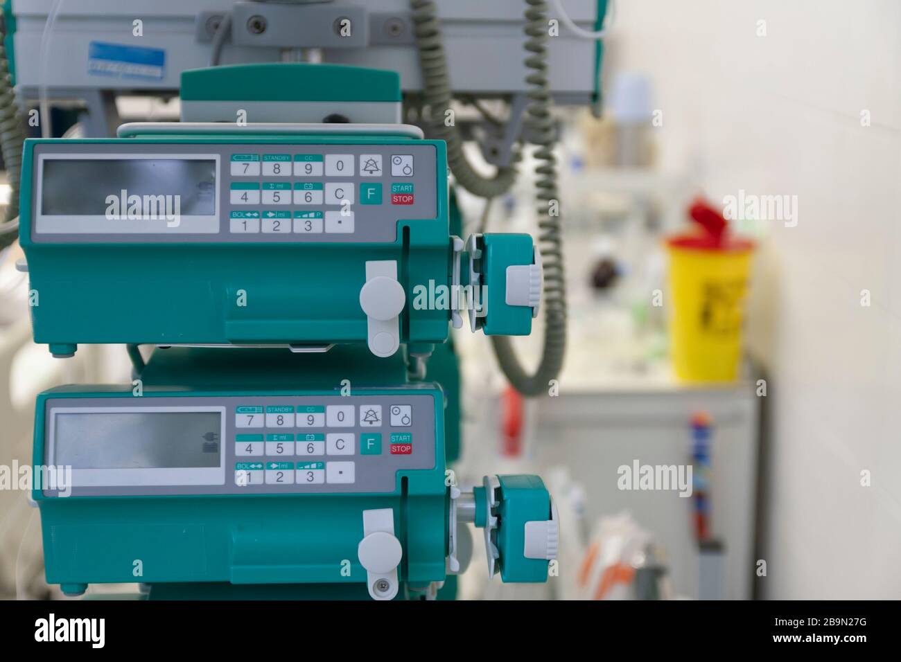 Syringe infusion pumps for using in intensive care in icu in hospital ...