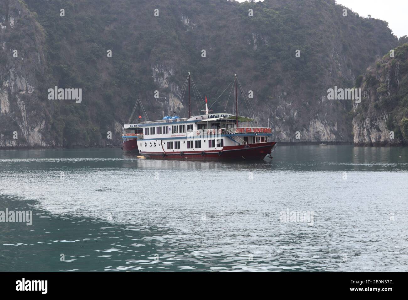 VIETNAMESE JUNK BOATS ARE USED AS CRUISE BOATS IN HALONG BAY,NORTH ...