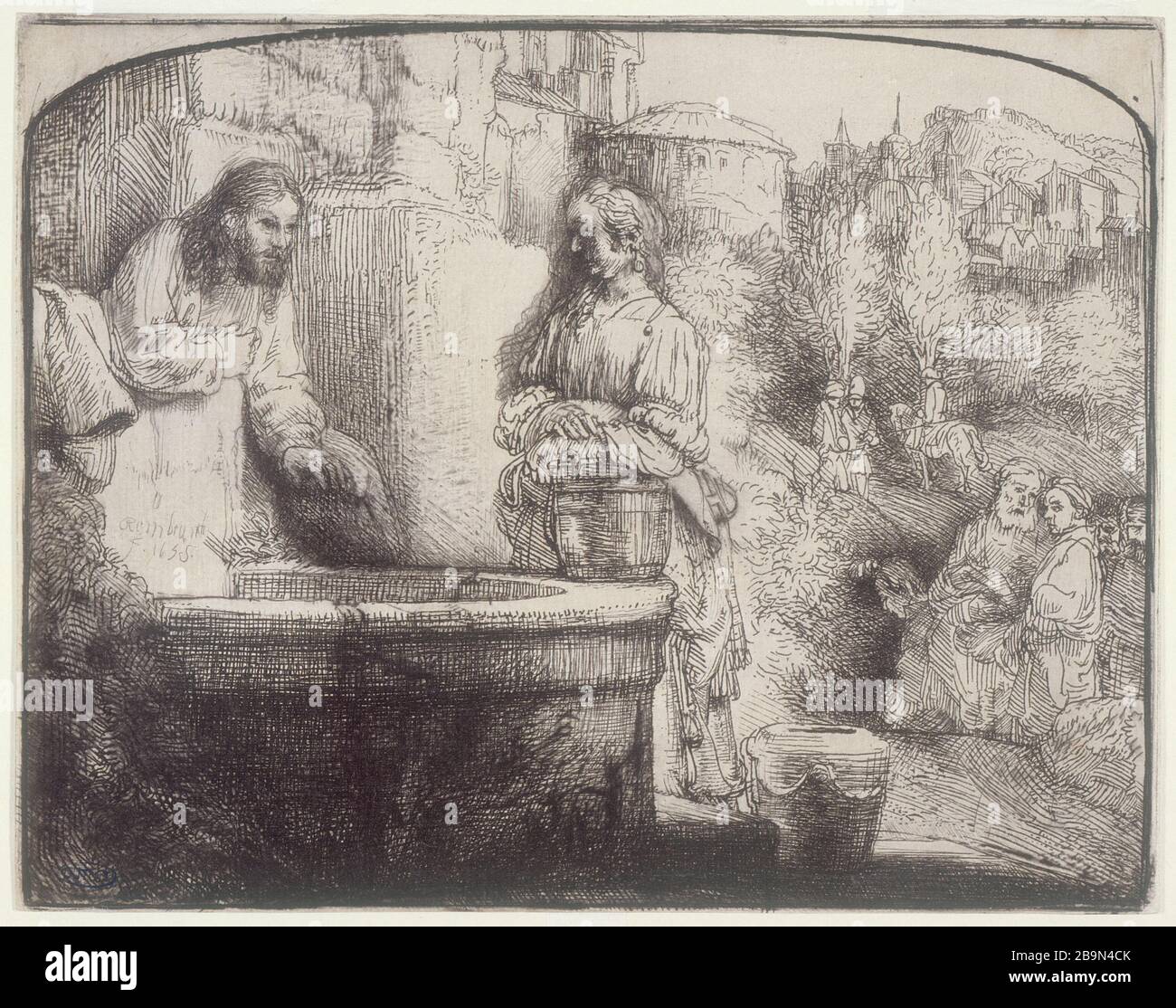 CHRIST AND THE SAMARITAN Harmensz Van Rijn Rembrandt (1606-1669). "Le ...