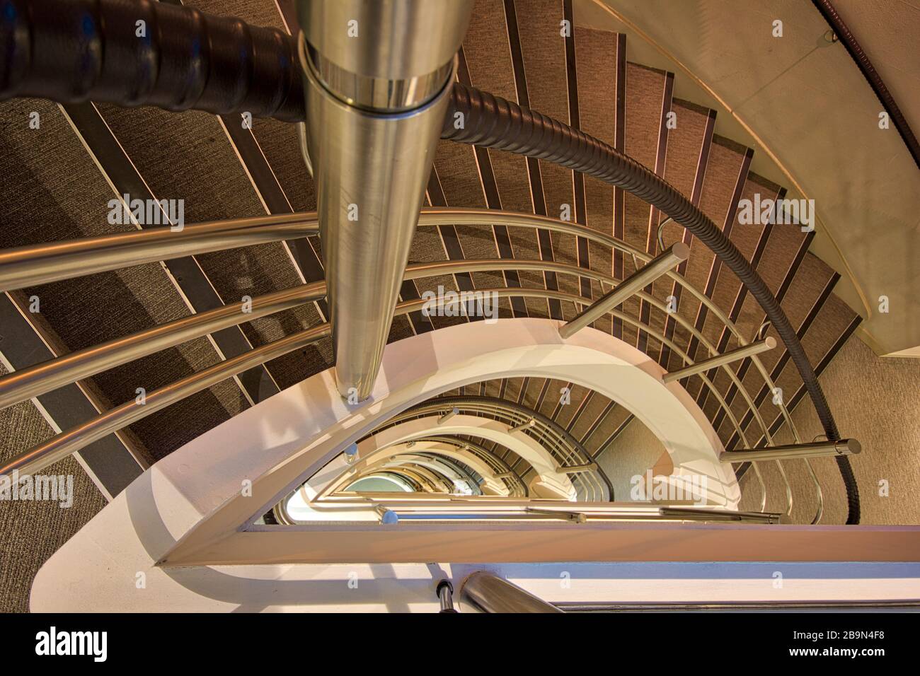 Steps in the stainless steel staircase hi-res stock photography and ...