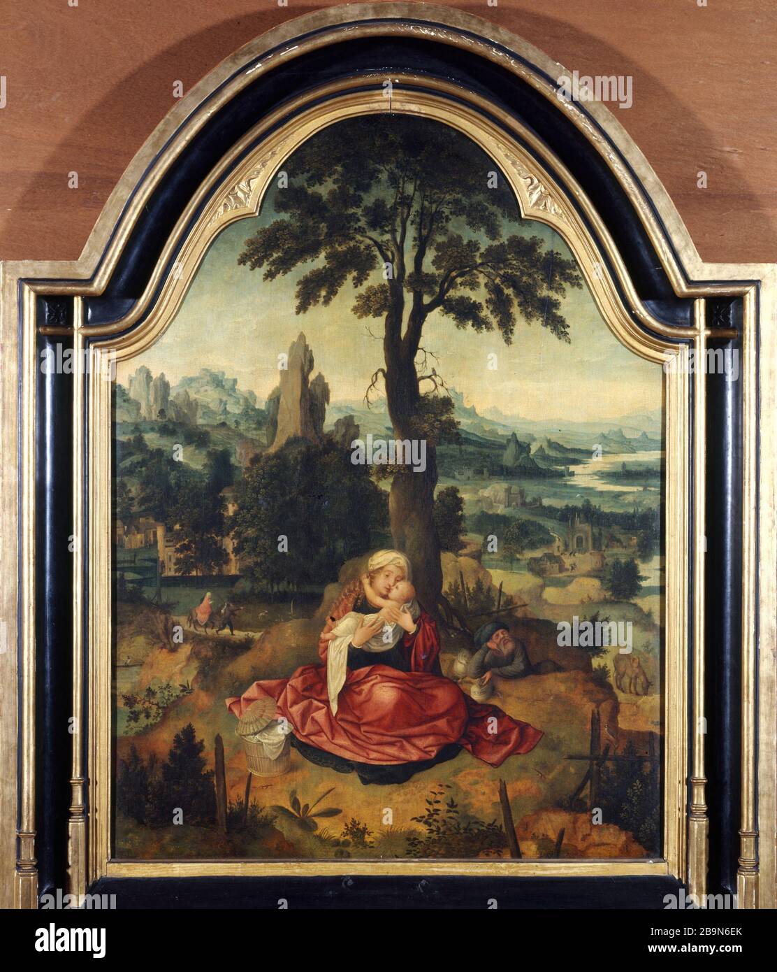 Rest on the Flight into Egypt Ecole de Joachim Patinir (vers 1480-1524). "Repos pendant la fuite ...