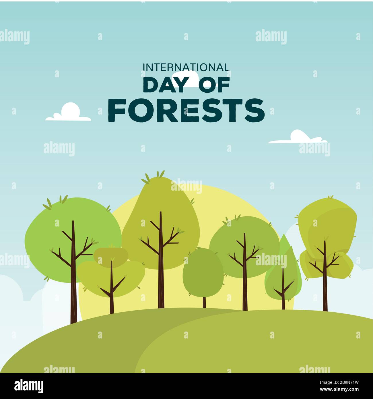 Forest day poster Stock Vector Image & Art - Alamy