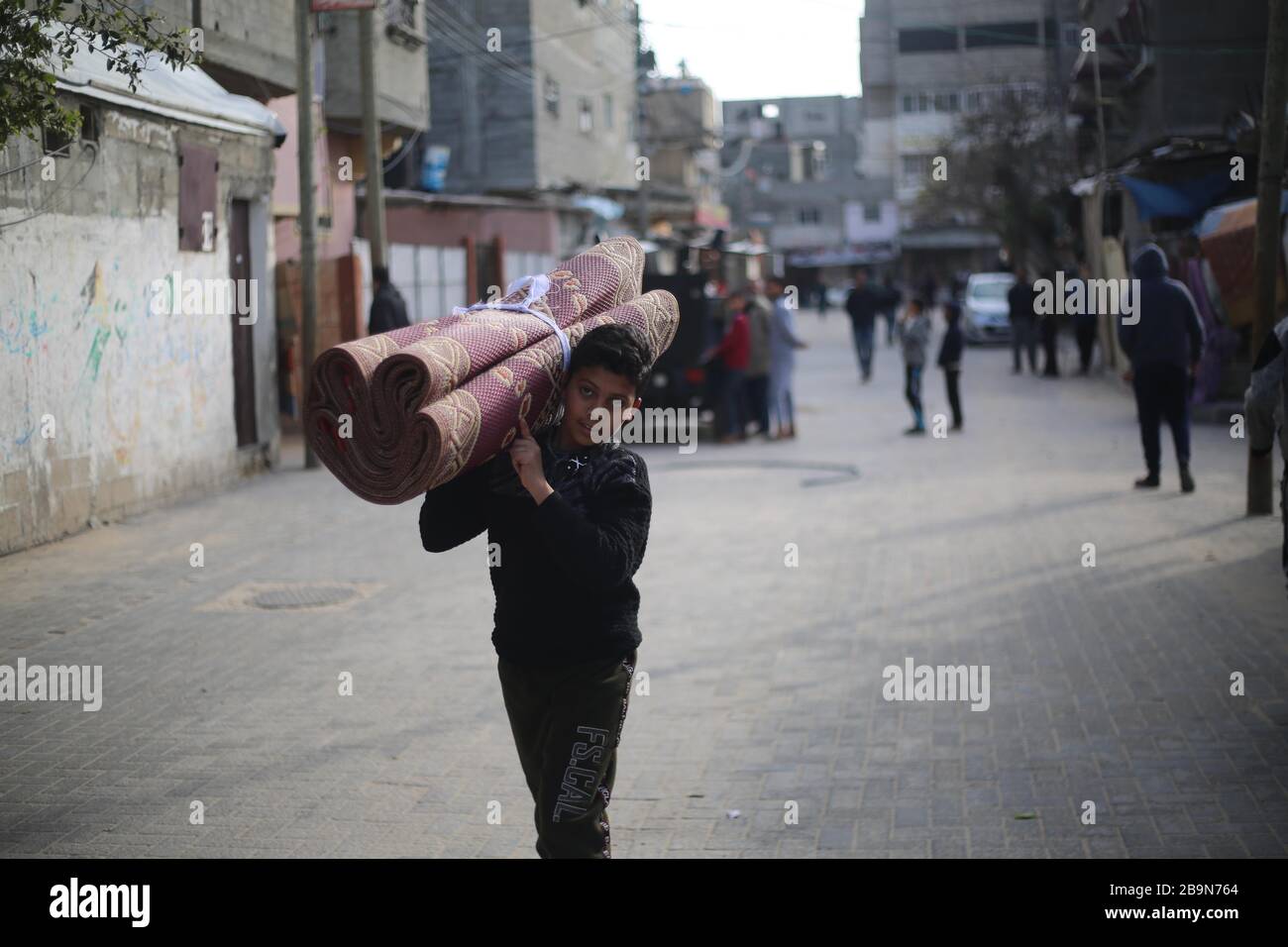March 24, 2020, Nuseirat Refugee Camp, The Gaza Strip, Palestine ...