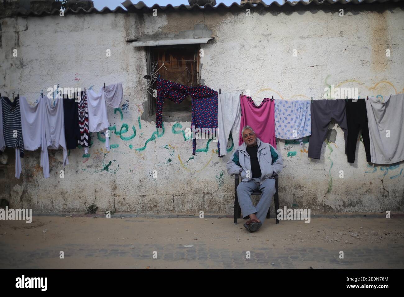 March 24, 2020, Nuseirat Refugee Camp, The Gaza Strip, Palestine ...