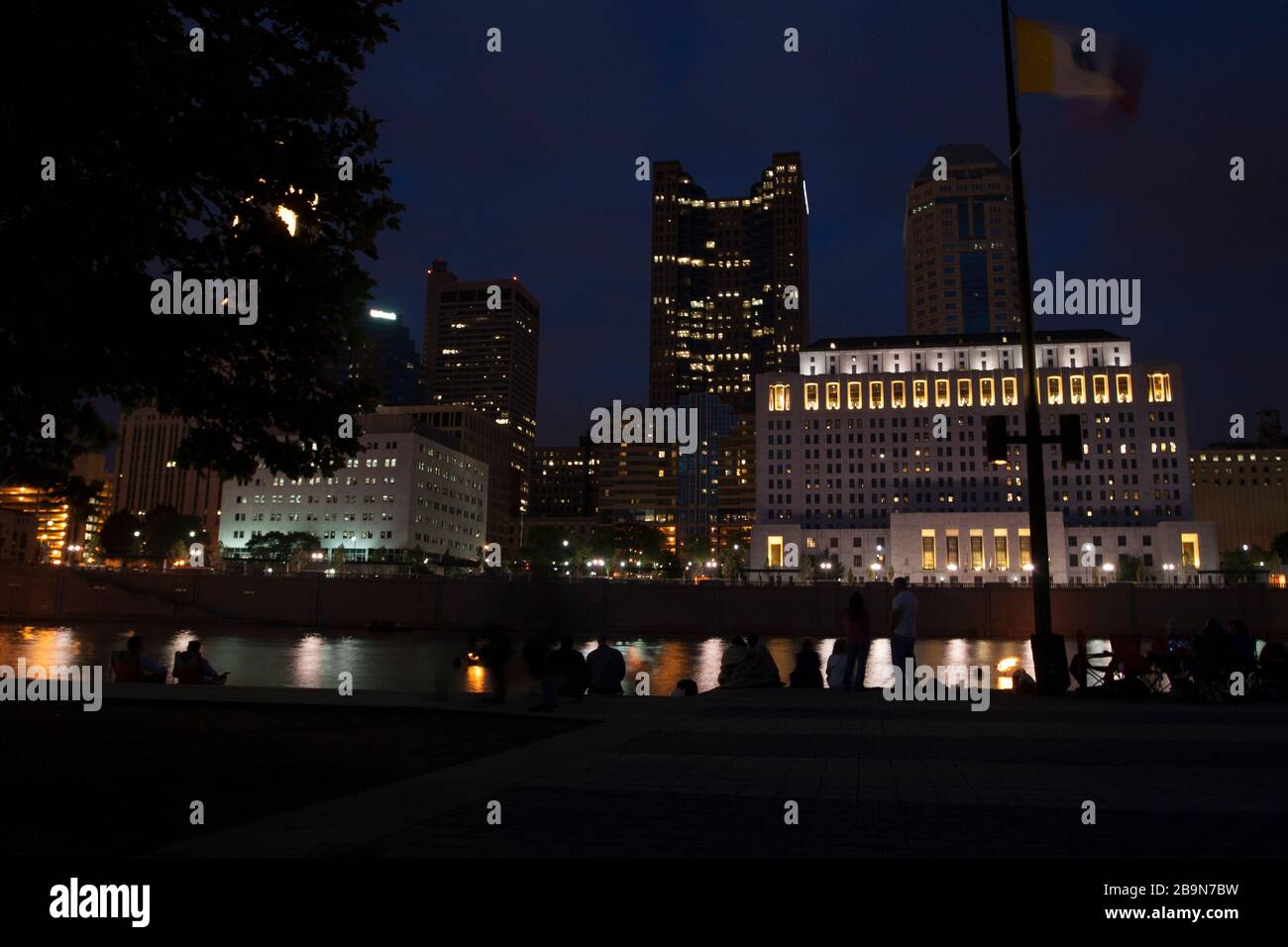 Columbus, Ohio at Night Stock Photo - Alamy