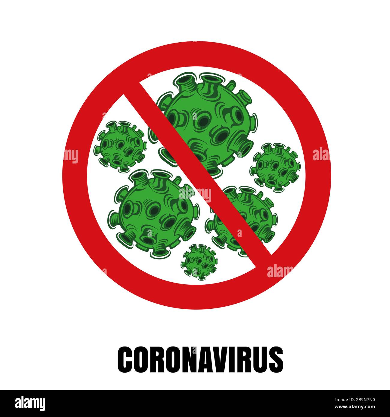 Vector illustrations of green coronavirus molecules COVID-19 inside of ...